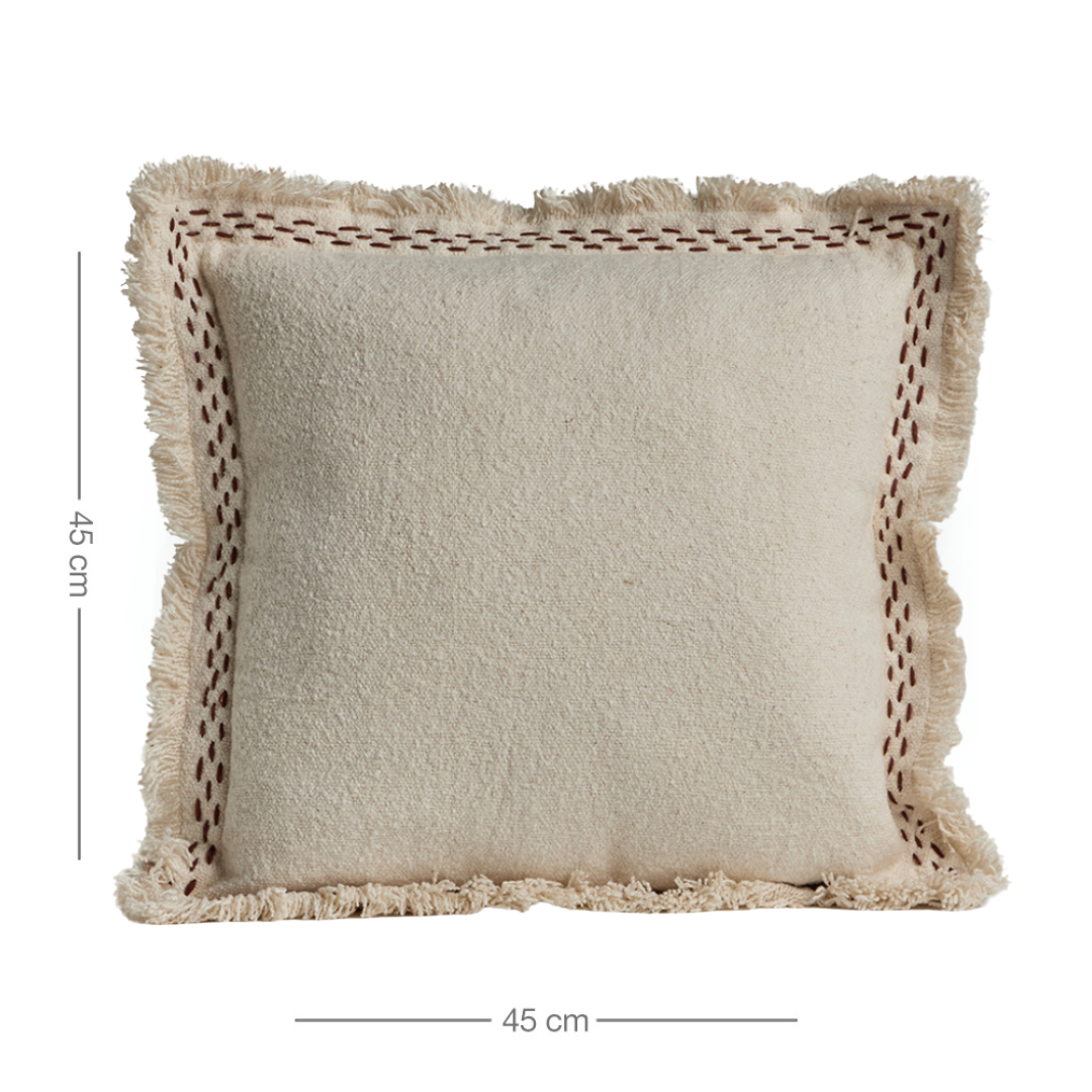 Harmony Square Cushion | Ivory | Textured Weave Fabric Design | 45 x 45cm