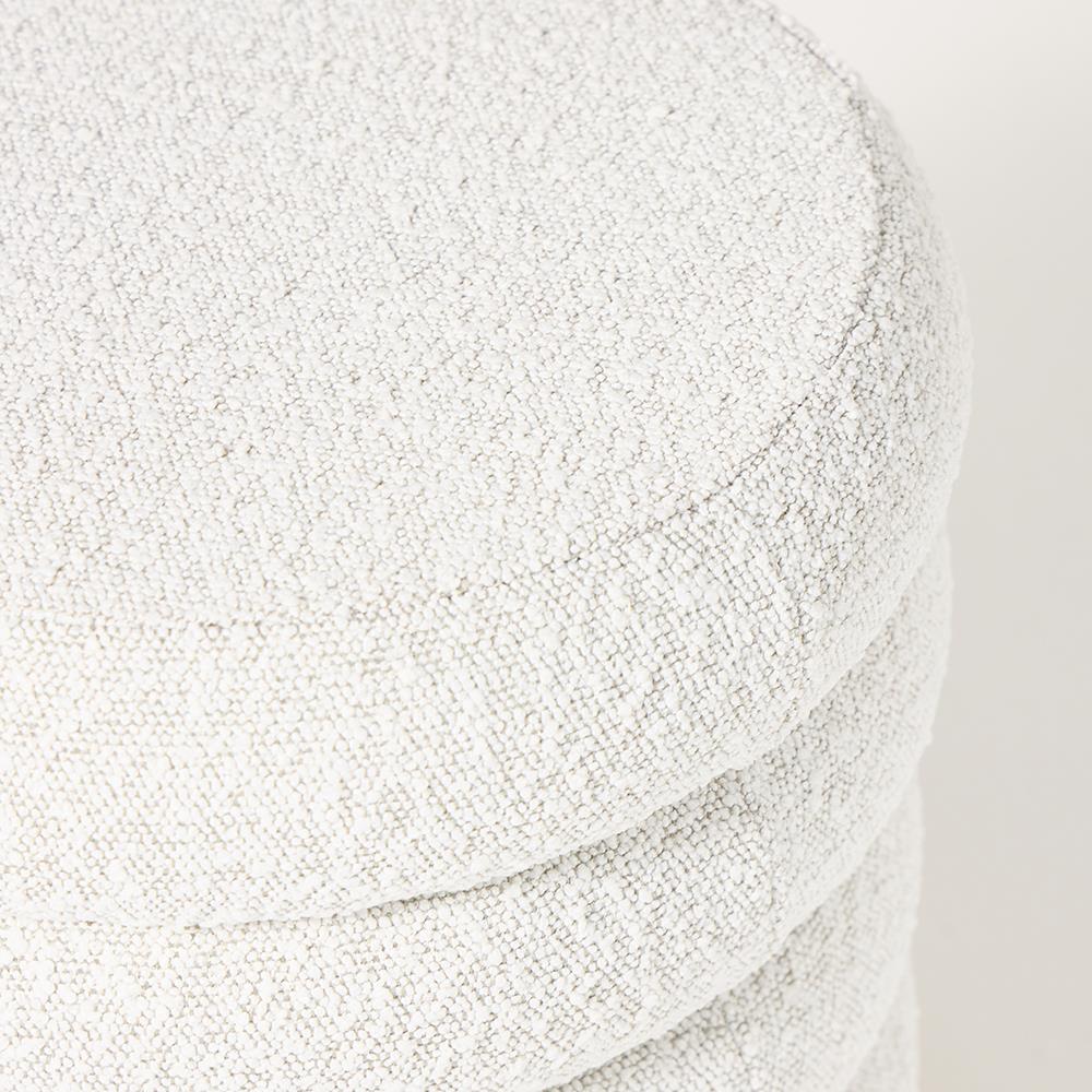 Eden Round Velvet Pouf | Natural | Where Saints Go